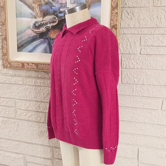Sweaters | Cable Knit Rhinestone Embellished Sweater | Poshmark